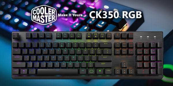 Cooler Master CK350 機械電競鍵盤開箱 俐落外型 柔光更順眼 | XFastest News