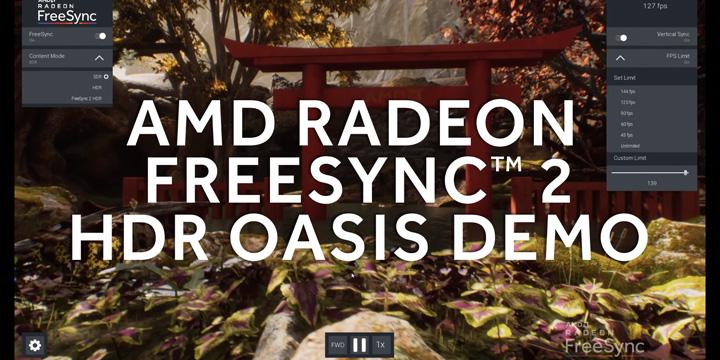 AMD 展示 Radeon FreeSync 2 HDR 測試工具「Oasis」Demo 畫面 | XFastest News