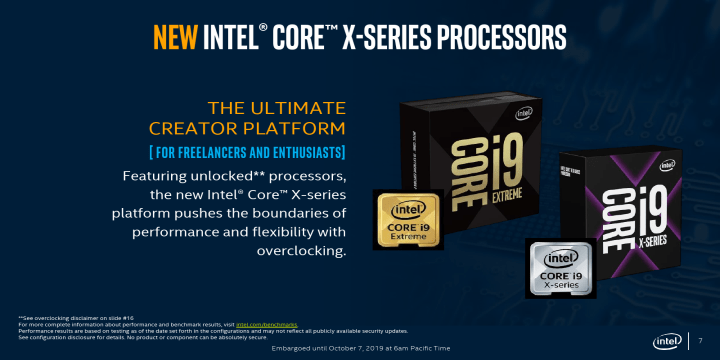 Intel正式發布新一代發燒Core-X：AI性能提速2.2倍，價格砍半！ | XFastest News