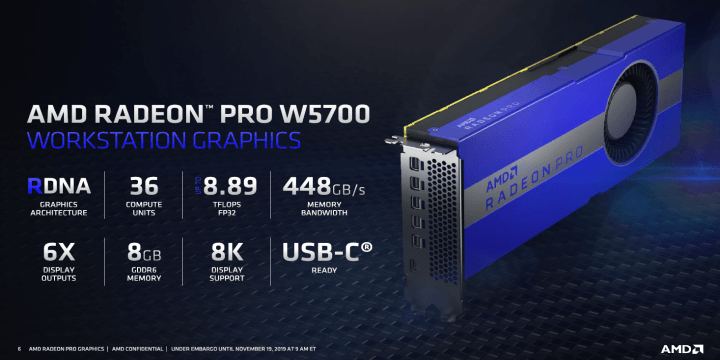 AMD推出採用Navi 10 GPU的Radeon Pro W5700顯示卡，針對工作站發布 | XFastest News