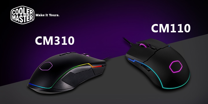 Cooler Master CM110 CM310 電競滑鼠開箱 / 千元內親民價格、左右對稱鼠身、環繞照明燈條 | XFastest News