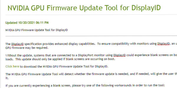 NVIDIA 釋出 GPU Firmware 更新解決 DisplayID 在開機時無畫面狀況 | XFastest News