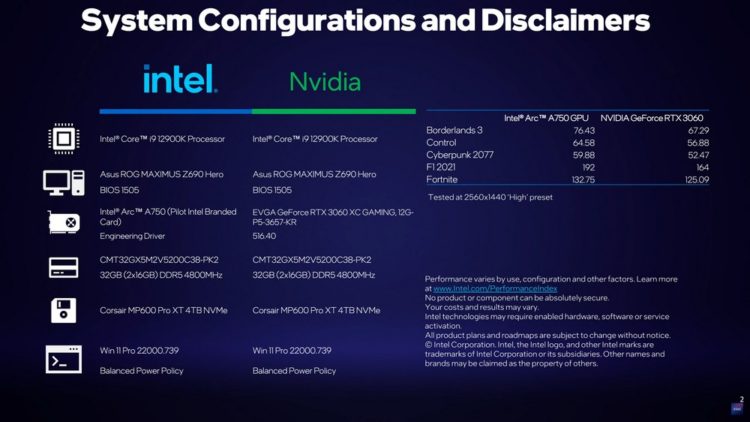 Intel Arc 750 效能曝光贏過 NVIDIA RTX 3060 但沒比光追 | XFastest News