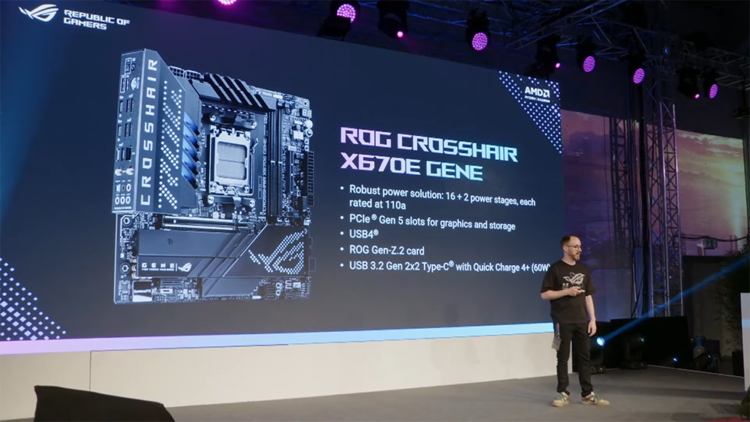 ROG 展示 Crosshair X670E Gene 與 STRIX X670-I 小主板與第三代 Ryuo III 水冷產品 ...