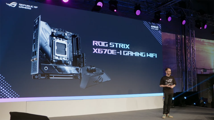 ROG 展示 Crosshair X670E Gene 與 STRIX X670-I 小主板與第三代 Ryuo III 水冷產品 ...