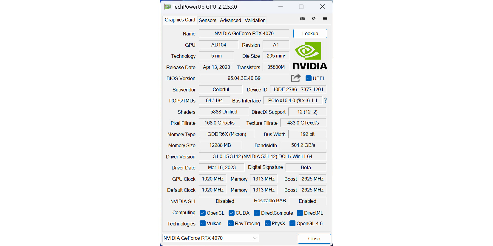 GPU-Z升級2.53版本， 終於支持RTX 4070了 | XFastest News