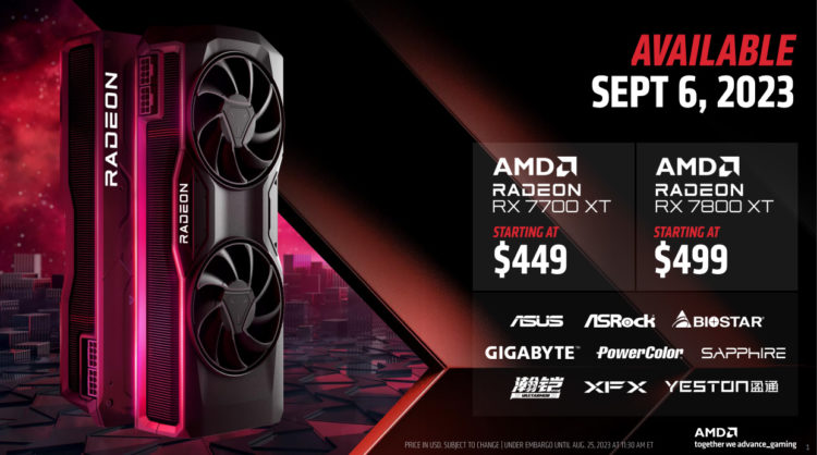 AMD 推出 Radeon RX 7800 XT 與 RX 7700 XT 鎖定 1440p 玩家並預告 FSR3 快好了 ...