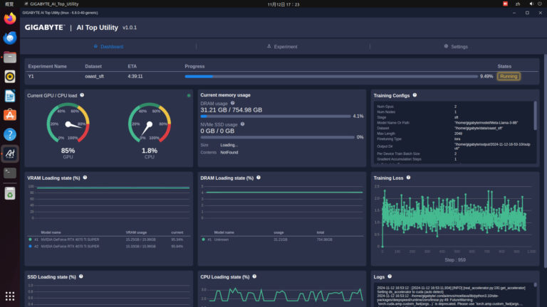 GIGABYTE AI TOP Utility 軟硬整合實現桌上 AI 訓練 Fine-Tuning 大型 LLM | XFastest News